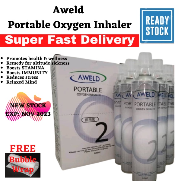 Buy 1 FREE 1 Aweld Portable Oxygen Inhaler 600ml for home, Medical ...