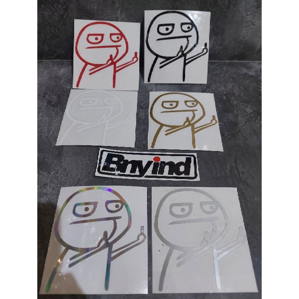 Sticker MIDDLE FINGER Fucek STICKER MOTORCYCLE CUTTING CAR STICKER ...