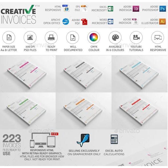 Invoice Fully Editable Template | Multi Format | Shopee Malaysia