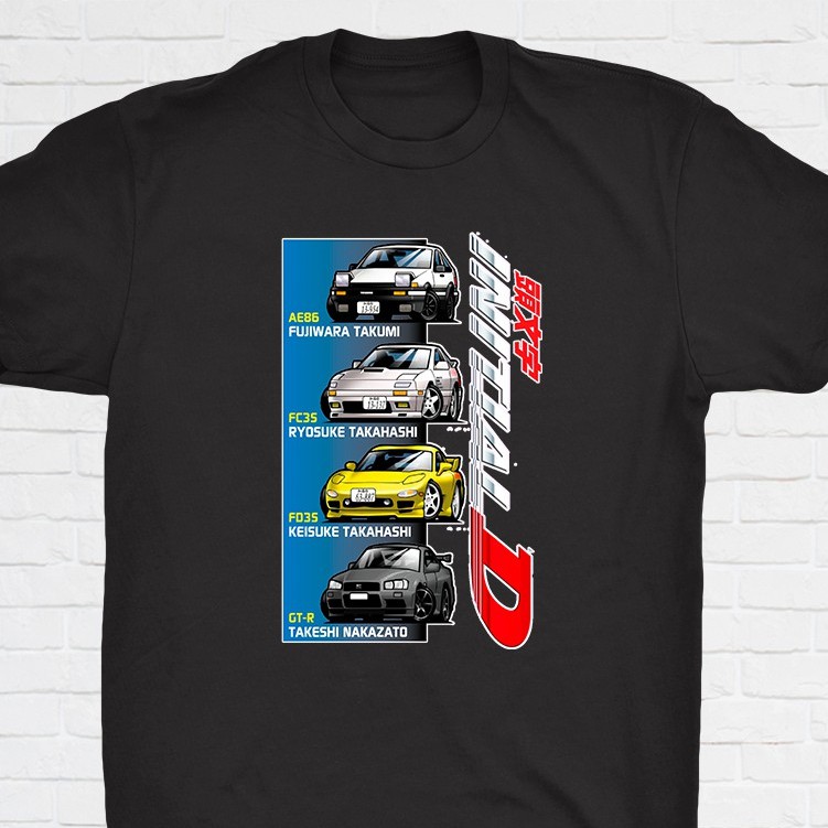 INITIAL D T-SHIRT Round Neck [Ready Stock] | Shopee Malaysia