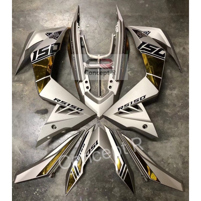 Cover Set Custom RS150 V1/V2 Matt Gold Chrome Sticker Gold/150 Black ...