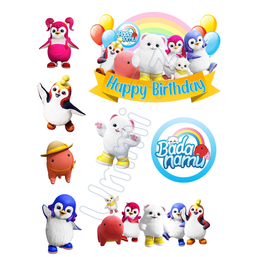 Happy Birthday Topper Cake BADAMU (CUSTOM NAME) | Shopee Malaysia