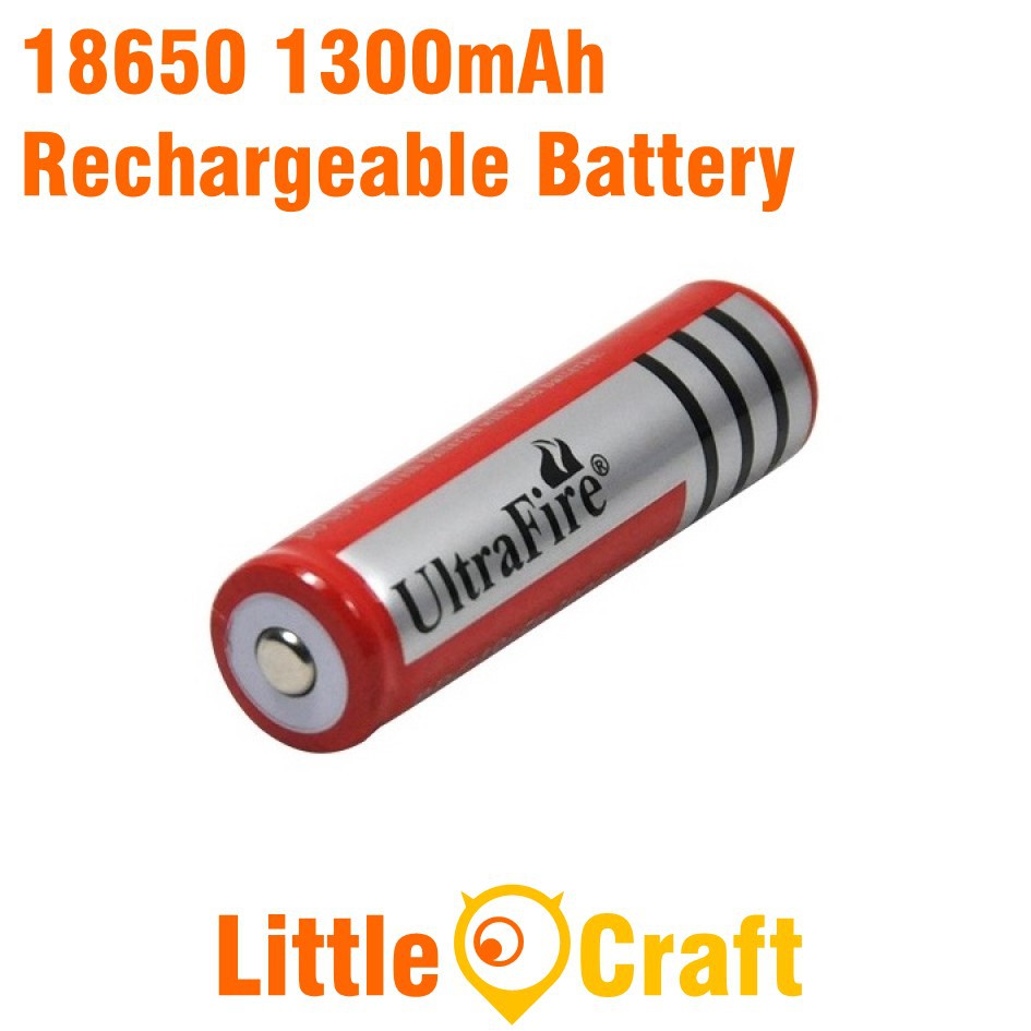 18650 3.7V 1300mAh Li-Ion Rechargeable Battery | Shopee Malaysia