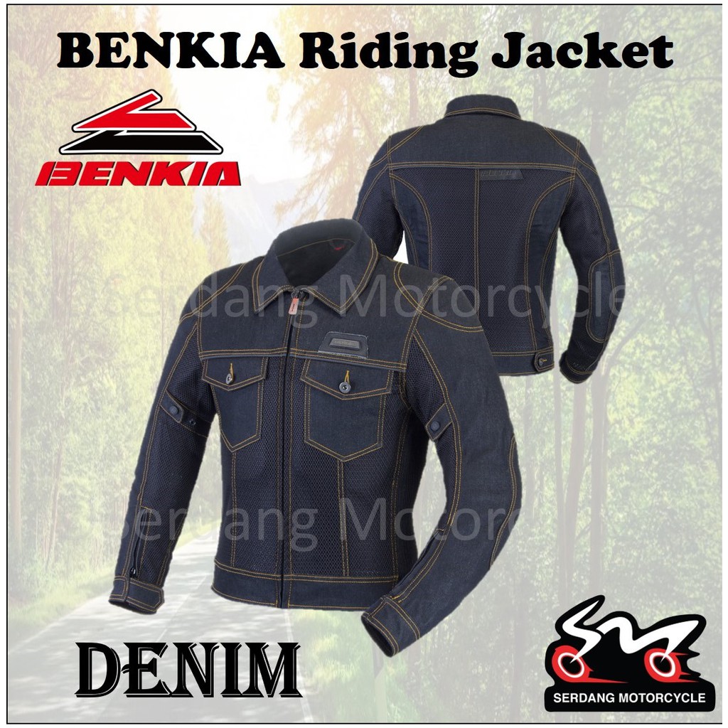 BENKIA JC34 Riding Jacket Denim Motorcycle Bike Racing Safety ...