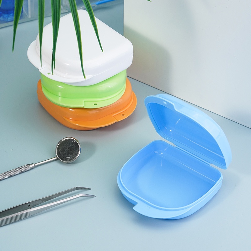 Dental Orthodontic Retainer Denture Storage Case Box Mouth Guard No ...
