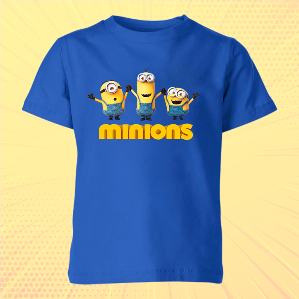 Minions Despicable Me Kids Tshirt 100% Cotton Baju Budak T Shirt Short ...