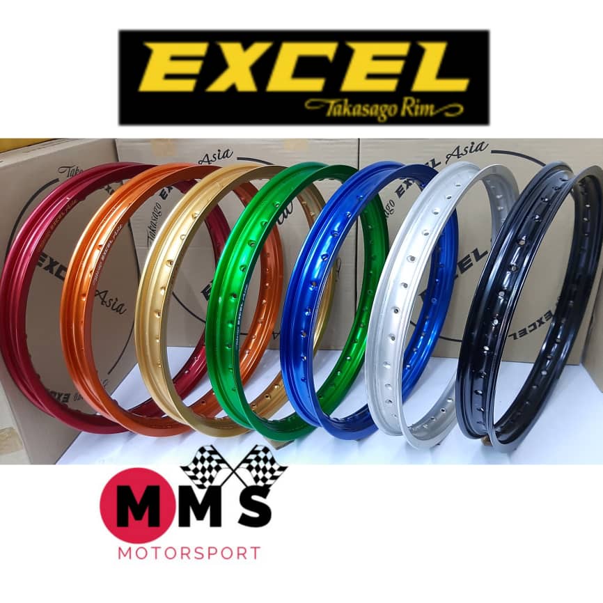 [1PC/SEGELUNG] TAKASAGO EXCEL ASIA ALLOY RIM 1.40x17 1.60×17 1.60×18 ...