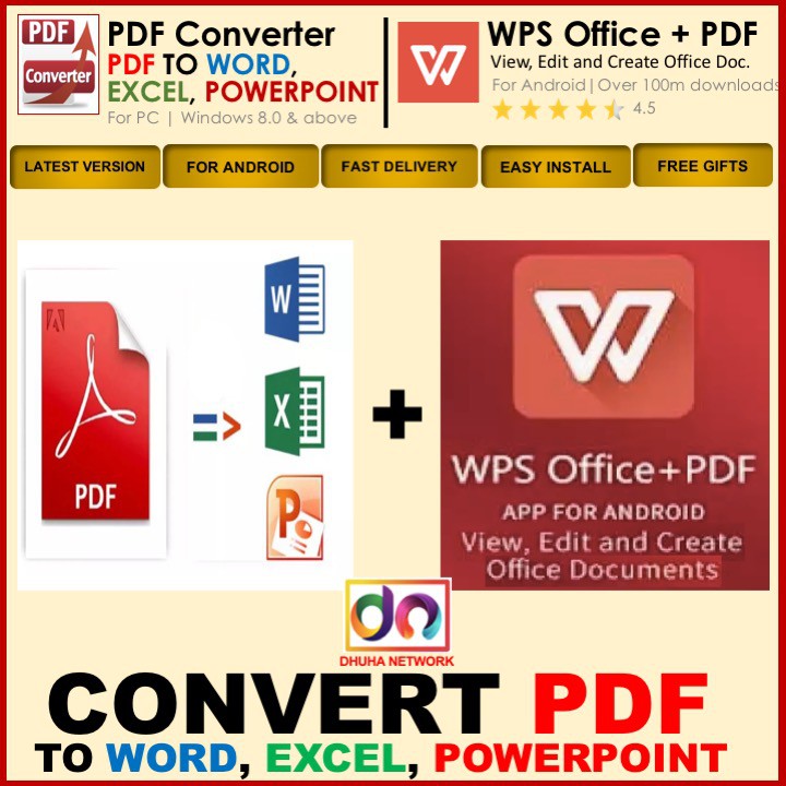 PDF CONVERTER + WPS OFFICE PREMIUM | CONVERT PDF TO MS WORD, EXCEL ...