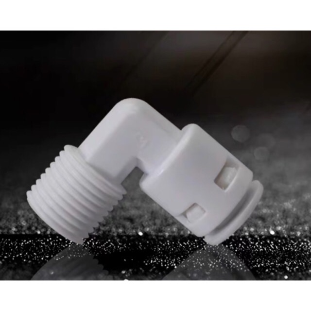 🔥Water Filter Fitting Elbow Connector 1/4" One Touch x 1/4” Thread ...