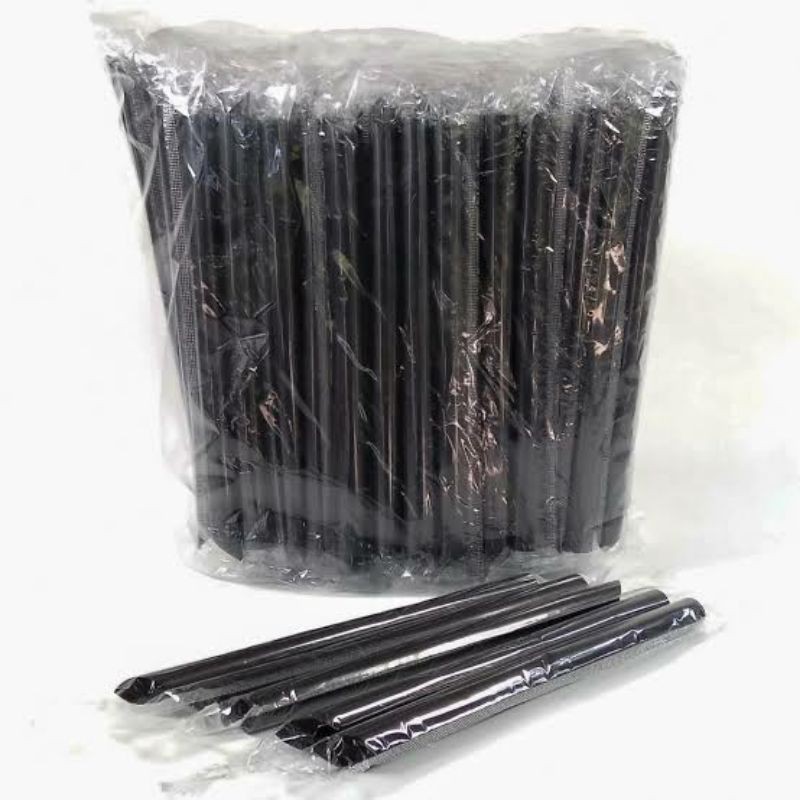 HITAM Boba STERILE STRAW 12 mm BLACK (100 pcs) | Shopee Malaysia