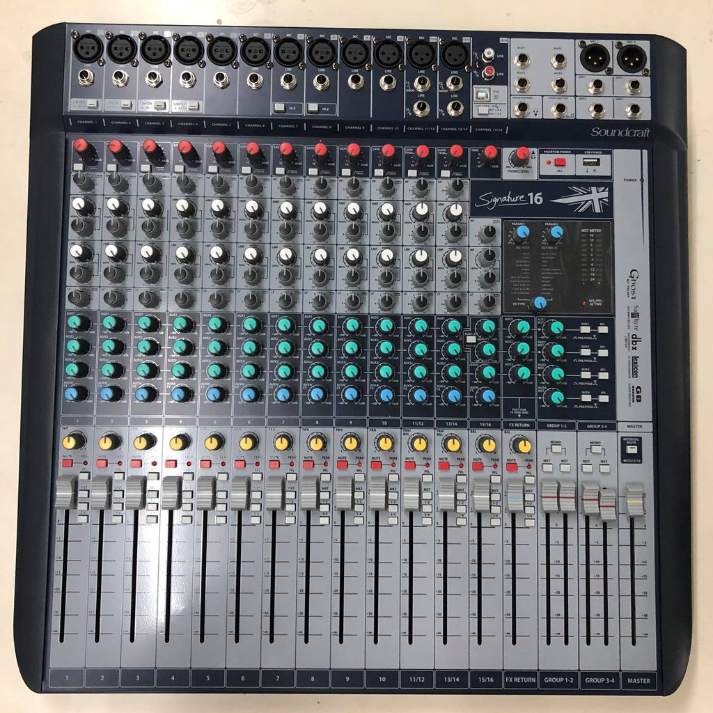 Soundcraft Signature 16 Professional Audio Analog 16-Channel Mixer with ...