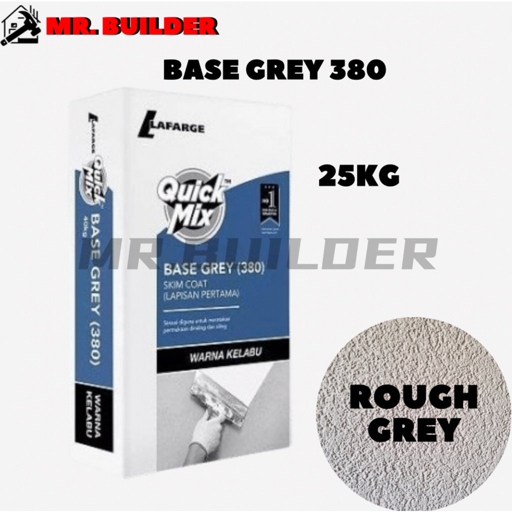 LAFARGE (25KG) QuickMix 380 388 382 385 Grey White Rough Smooth Skim ...