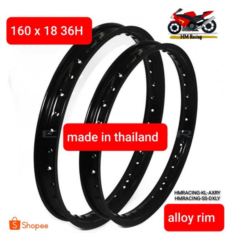 ALLOY RIM 160 x 18 36H (MADE IN THAILAND) (READY STOCK KL SABAH SARAWAK ...