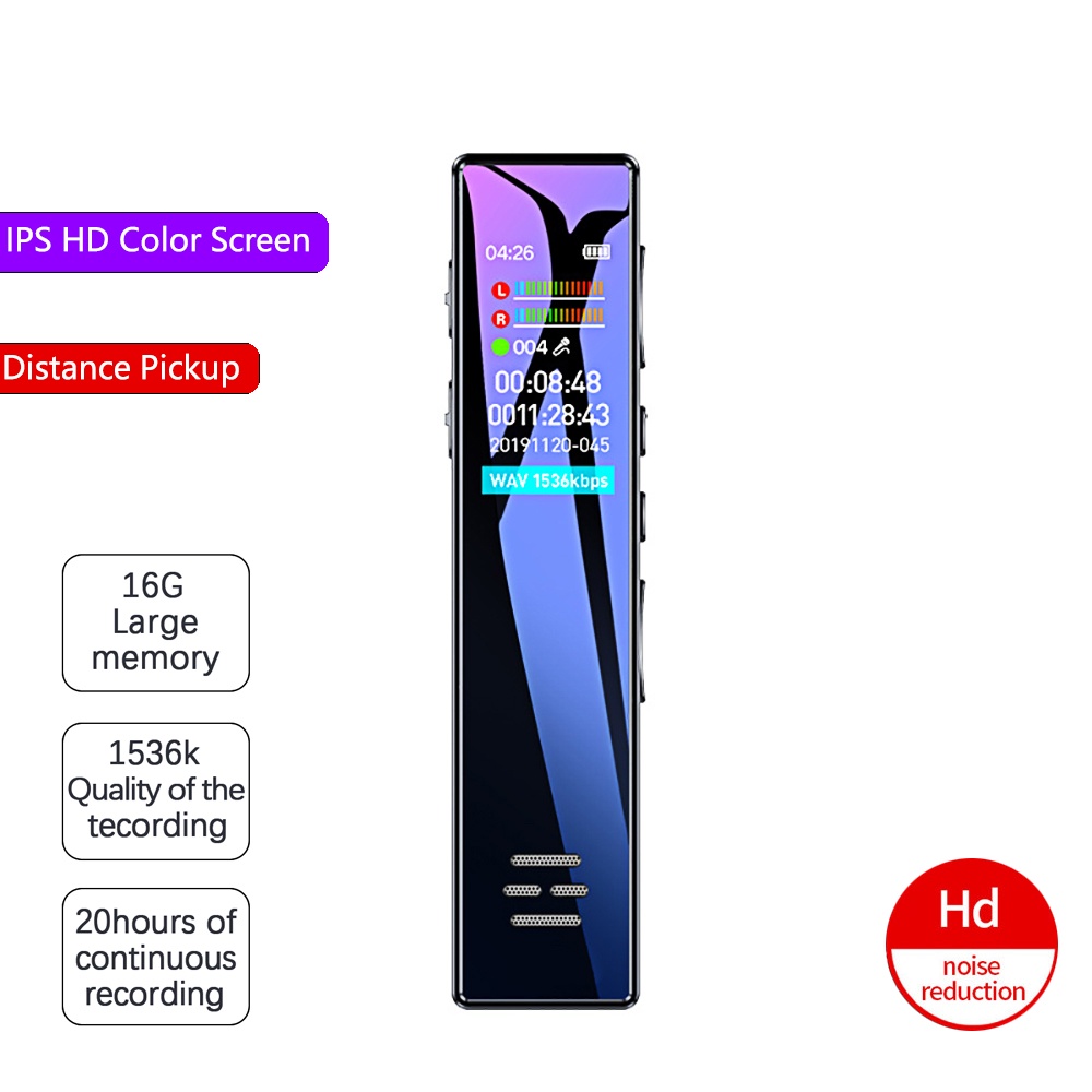 16GB Digital Voice Recorder Audio Recorder Noise Reduction Audio ...