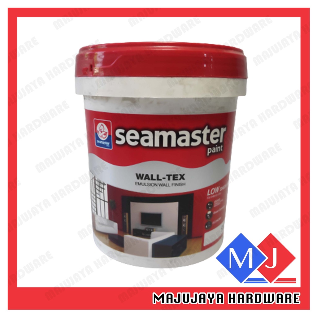 SEAMASTER Wall-Tex Matt Finish Emulsion Paint 1L For Interior Wall Surface Cat Dalaman 1Liter ...