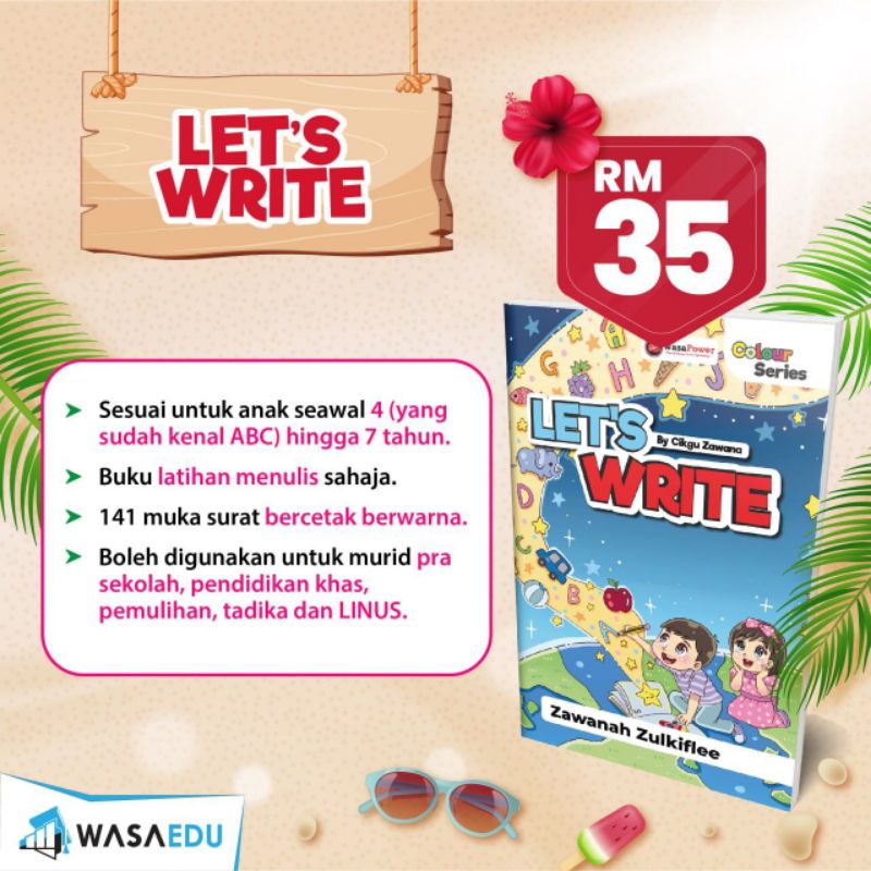 Buku Latihan Menulis Bahasa Inggeris Prasekolah 4-7 tahun Writing Exercise for Preschoolers ...