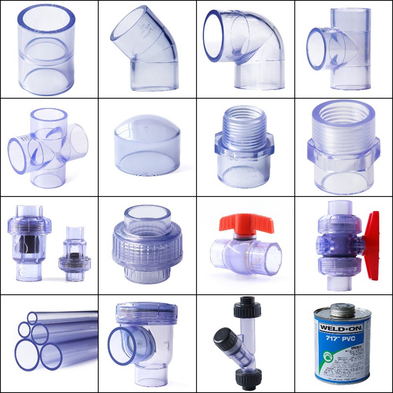 GK 1pc 20~63mm High Quality Transparent U PVC Pipe Connectors Fish Tank ...