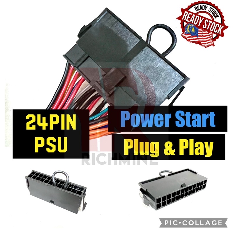 {Stok Tersedia} 24PIN PSU pintasan Power Start Power Supply TEST Gaming ...