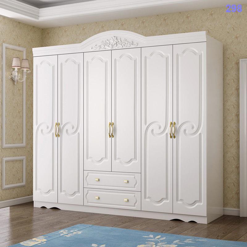 Wardrobe European minimalist 3 door 5 white rental room bedroom home ...