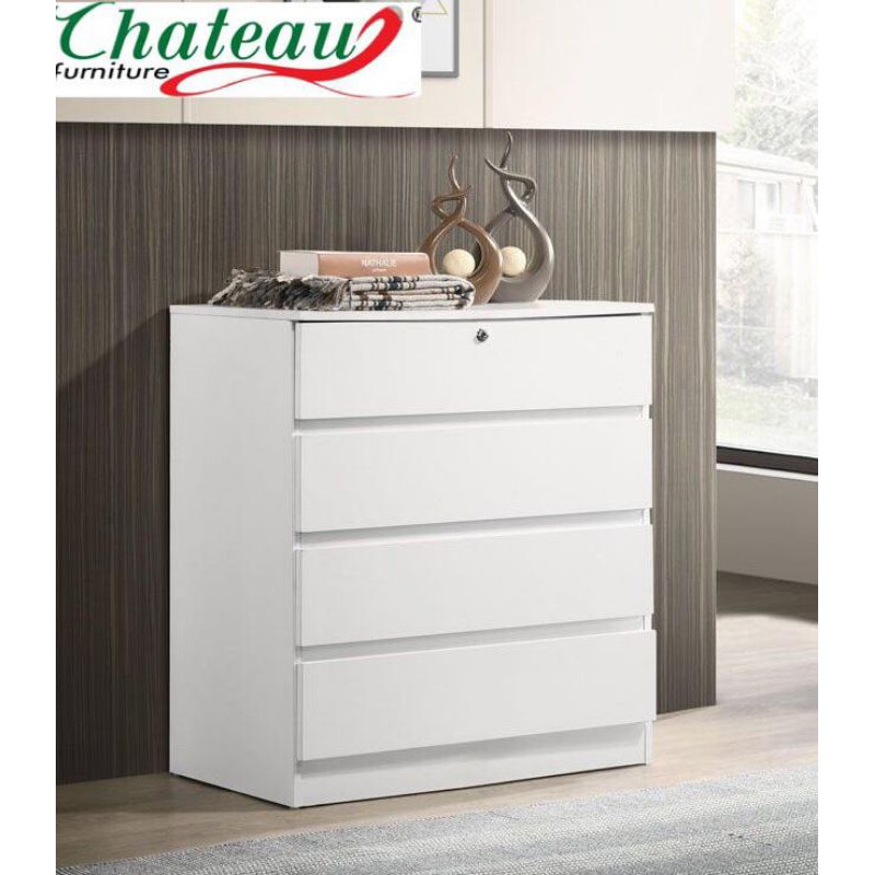 Chest drawer with 4 layer drawer/ storage/ 4 drawer cabinet white ...