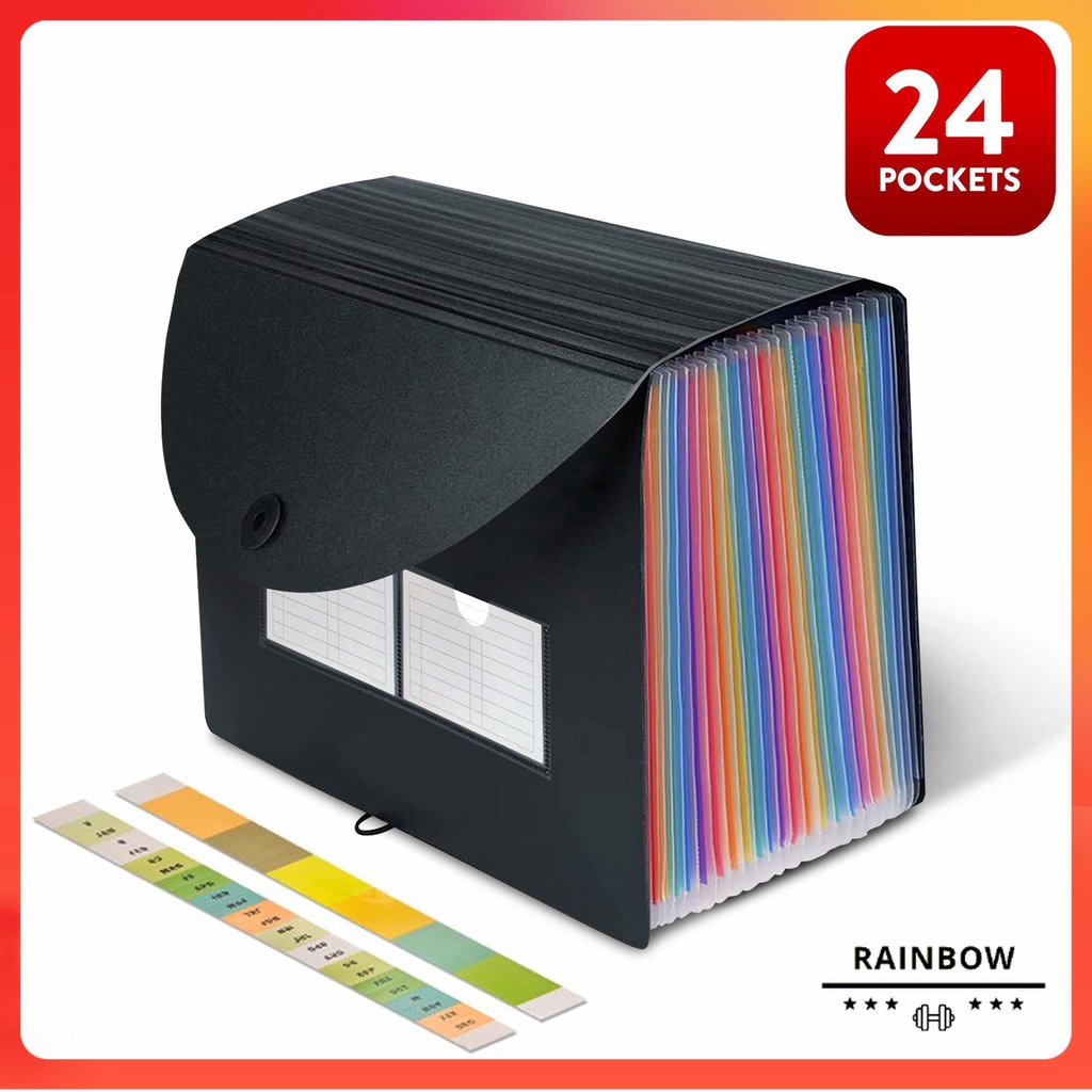 TRS🔥IN STOCK🔥12/24 Pockets File Organizer Letter File Folder A4 ...