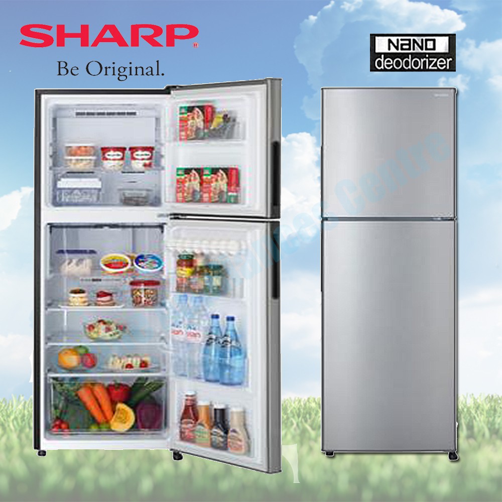 SHARP SJ-285MSS TWIN DOOR FRIDGE 280L | Shopee Malaysia