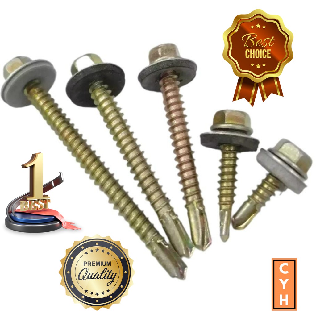 AWNING SCREW SELF DRILLING SCREW WITH WASHER AWNING SCREW SKRU ONING ...