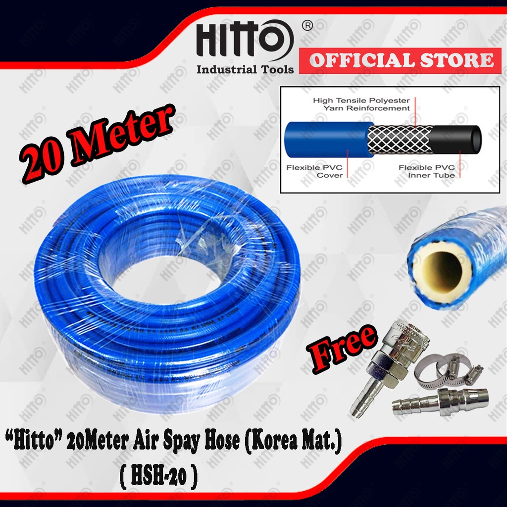 [ HITTO ] High Quality Air Spray Hose 20meter( Korea Mat.)/ Hose Angin ...