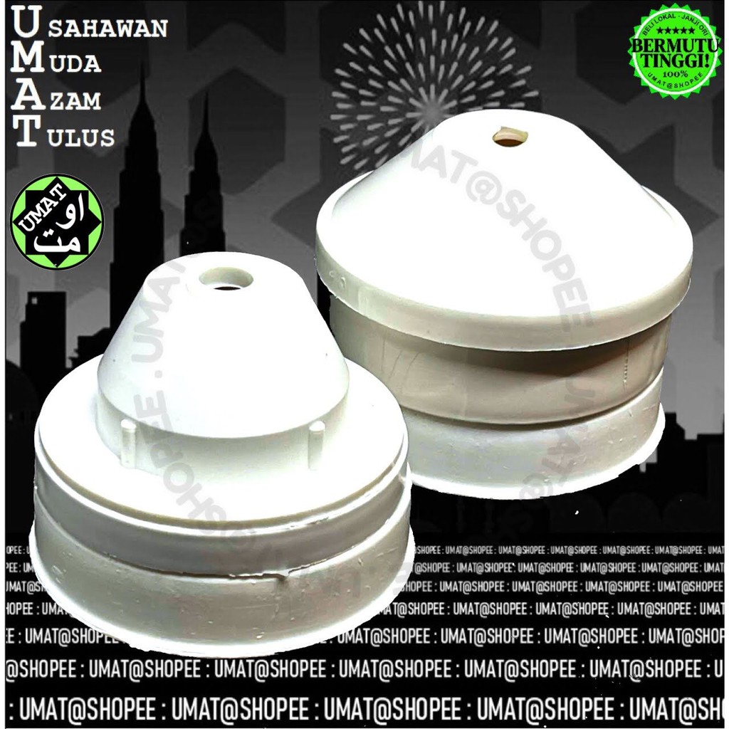 Blok Bulat Topi Siling Ros Siling 3 Plat 5A 250V Ceiling Rose 3 ...