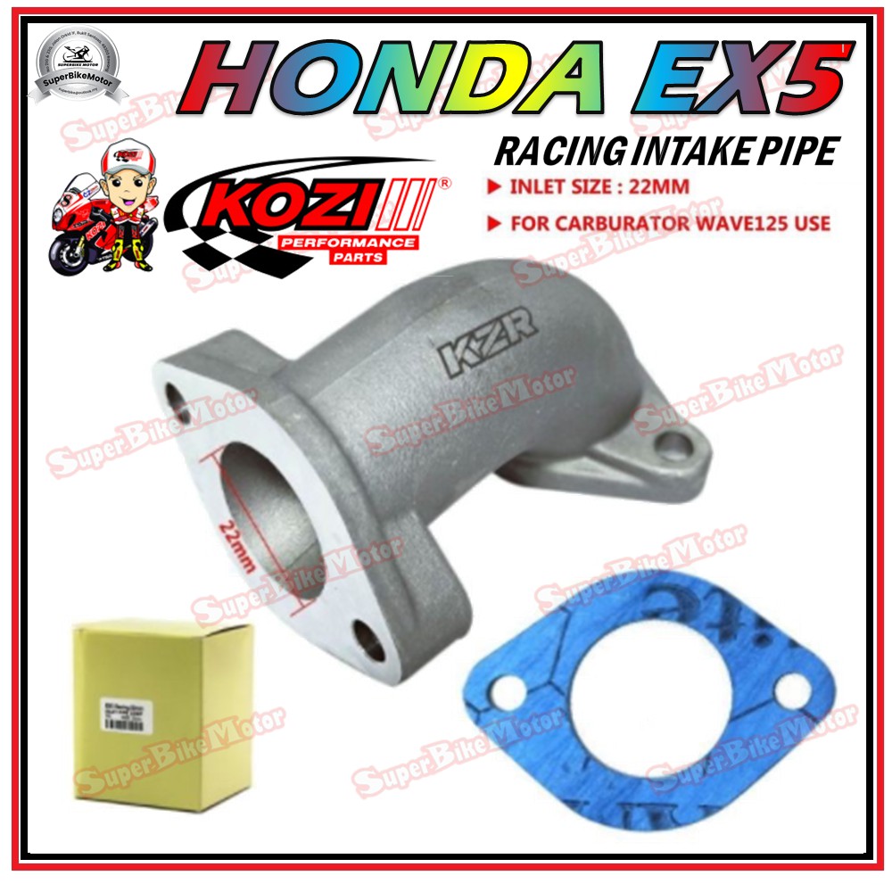 HONDA EX5 - KOZI Racing Intake Pipe 22MM (For Carburetor W125 use) | Shopee Malaysia