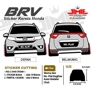 Sticker Kereta Honda BRV, Sticker Kereta BRV, Custom Sticker, Car ...