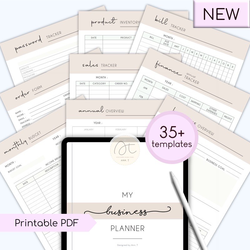 GoodNotes / Notability Ann T Digital Business Planner for iPad Notes ...