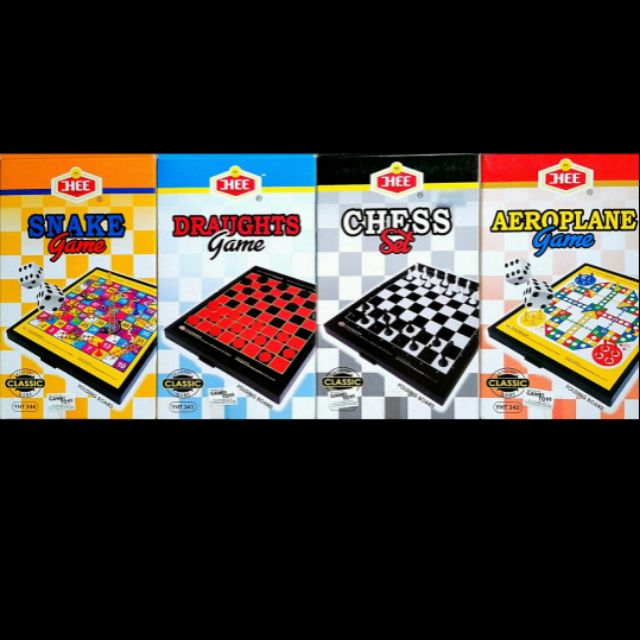 Snake Game, Draughts Game, Chess Set, Aeroplane Game (Folding Board ...