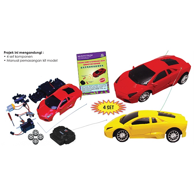 Model Kereta Kawalan Jauh Bermotor Kembar Kit Model Elektromekanikal ...