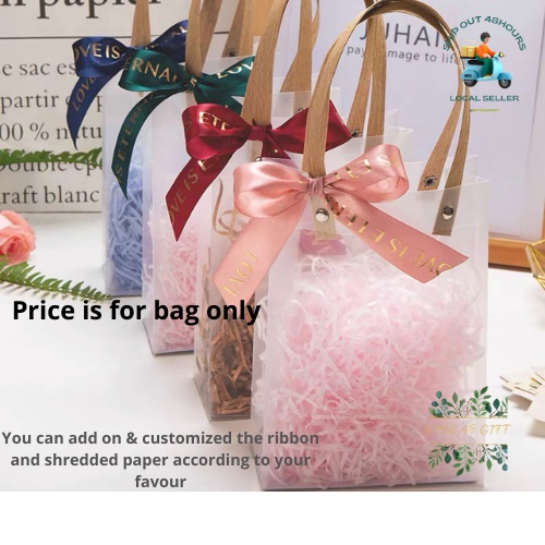 Latest Design Transparent tote bag Frosted Pvc PP bag, Doorgift bag ...