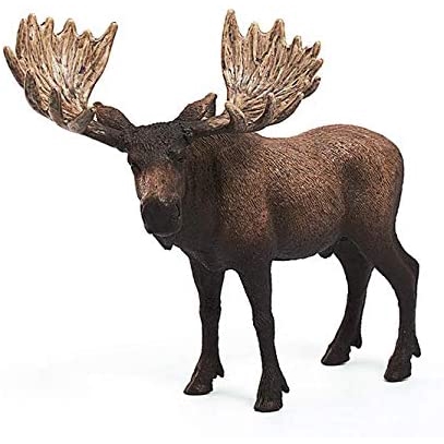 Schleich 14781 Moose Bull Animal Figurine for kids age 3years ...