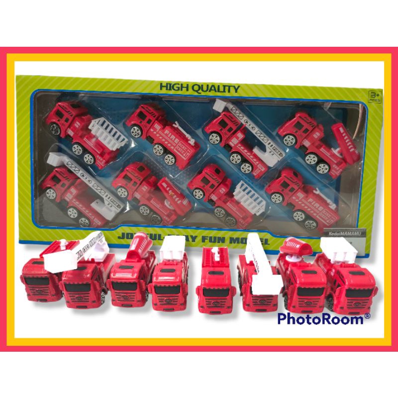 FIRE TRUCK SET PLAY FUN MODEL TOYS MAINAN SET KERETA BOMBA | Shopee ...