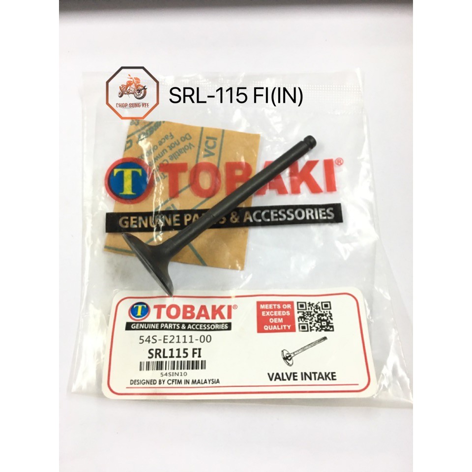 SRL-115 FI Standard Valve Set Intake/Exhaust Valve (TOBAKI) | Shopee ...