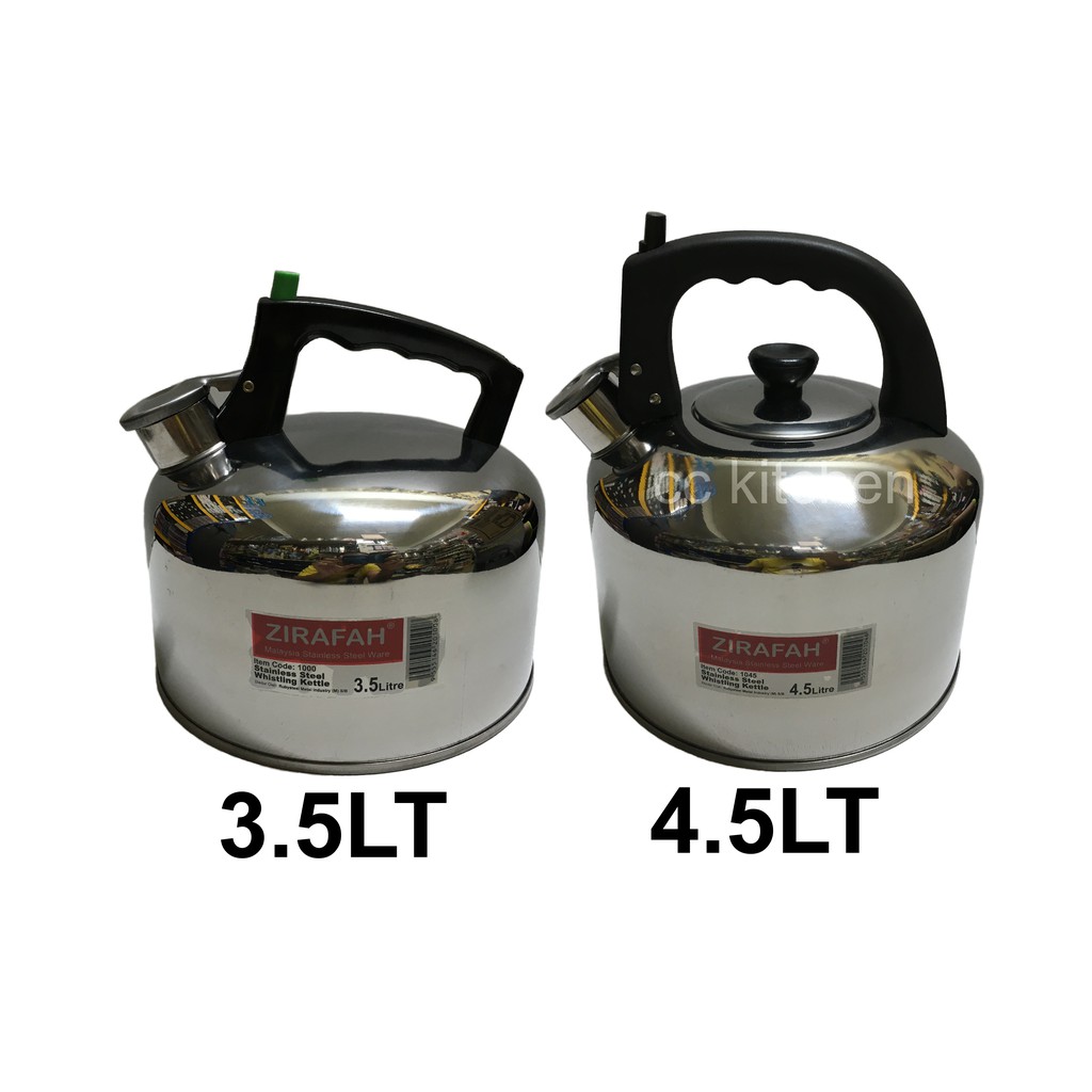 ZIRAFAH STAINLESS STEEL WHISTLING KETTLE 4.5 Litres cerek air bersiul 3 ...