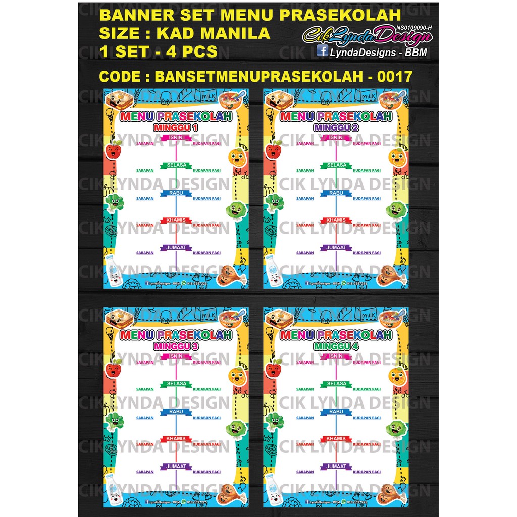 PRE-ORDER - BANNER SET MENU PRASEKOLAH | Shopee Malaysia