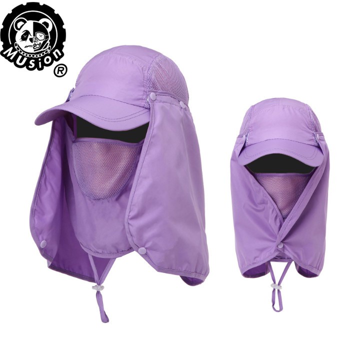 Musion Ready Stock Sun Protection SPF 50 Hat Man Detachable Face Cover ...