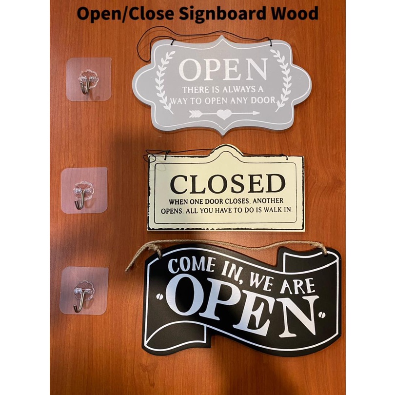 [READY STOCK]Open/Close Signboard Wood | Shopee Malaysia