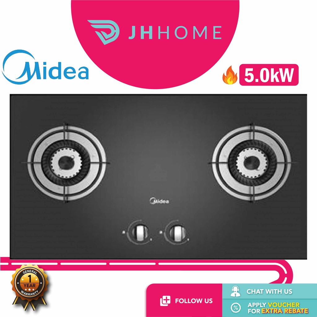 Midea 5.0kW 2 Burner MGH-76Q60A | Elba 4.8kW 2 Burner EGH-M8442G(BK) | 3.7kW EGH-F8582GX(BK ...