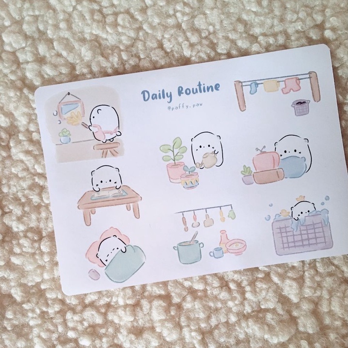 Daily routine - Sticker Sheets from Paffypaw | Shopee Malaysia