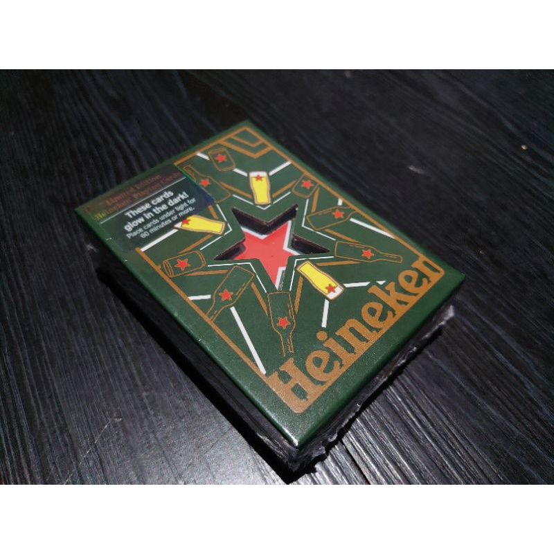 (Original Limited)Heineken special edition Poker Cards Glow in the dark ...