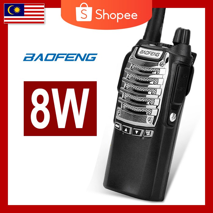Baofeng UV8D 8D Walkie Talkie Dual PTT High Power 8W UHF 1-8KM Two Way Mobile Radio | Shopee ...