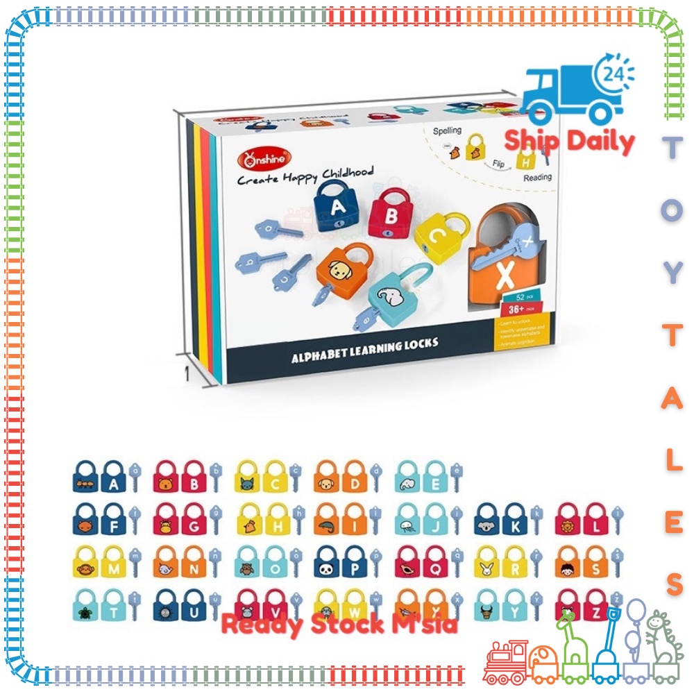 Onshine Alphabets and Numbers Early Learning Padlocks Set Letters Kids ...