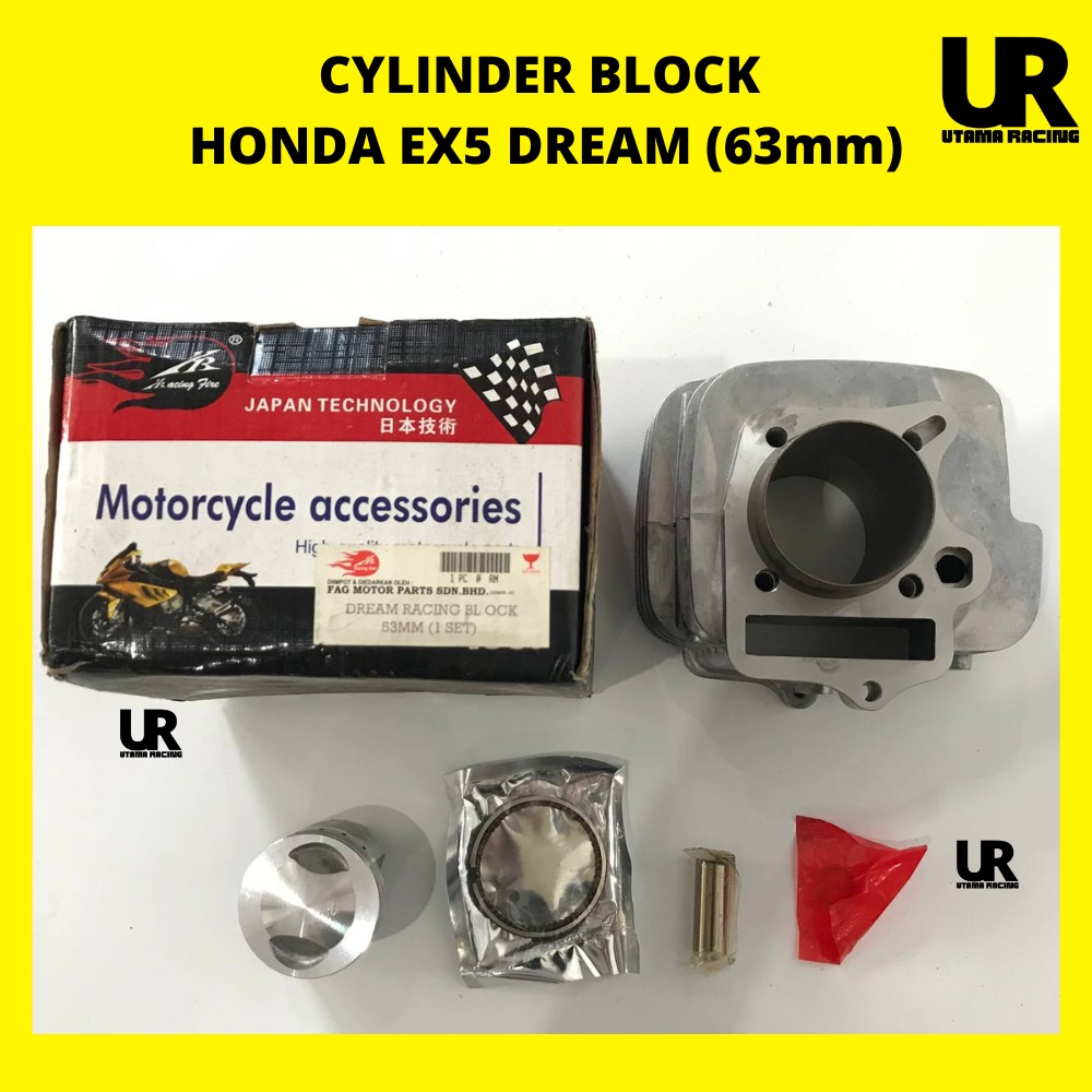 RACING CYLINDER BLOCK SET - HONDA EX5 DREAM - (63mm) | Shopee Malaysia