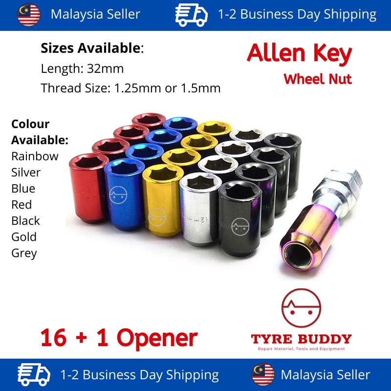 Japan Allen Key Racing Steel Wheel Nut (M12x1.5MM /M12x1.25MM); Nat ...