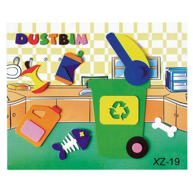 ️Busy Kids ️3D movable EVA sticker puzzle/kid DIY art and craft ...